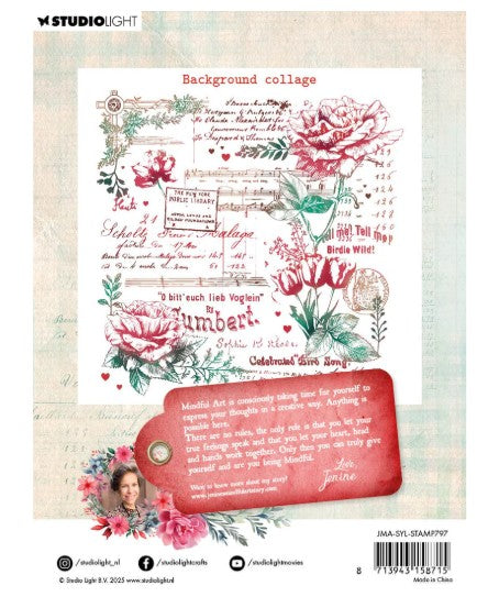 StudioLight Stamp, Background Collage - Sending You Love – Scrap Chicks