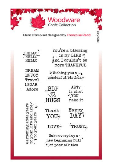 Woodware Stamp, Postage Stamp Greetings – Scrap Chicks