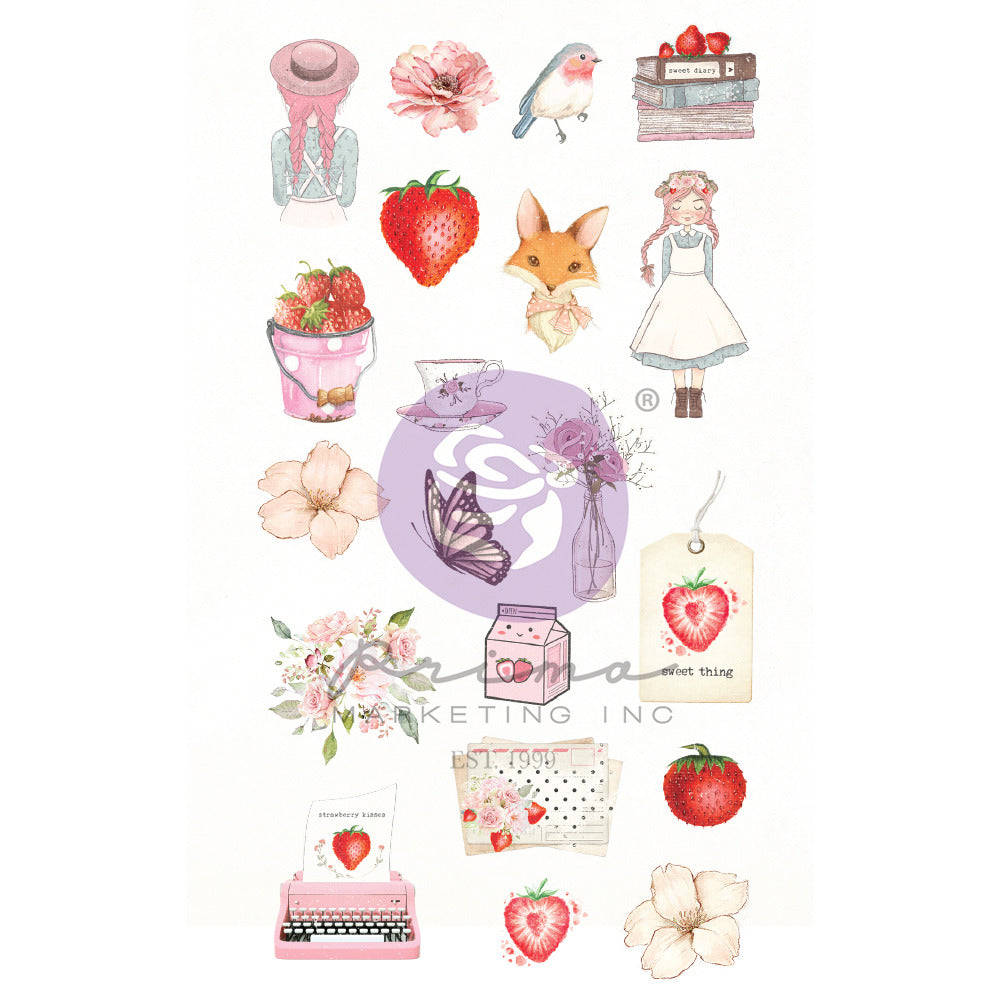 Prima Sticker, Puffy -Strawberry Milkshake – Scrap Chicks